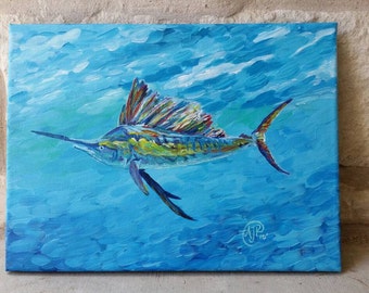 Sailfish painting | Etsy