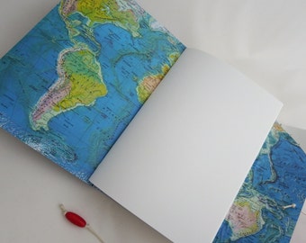 Unique world map journal related items | Etsy
