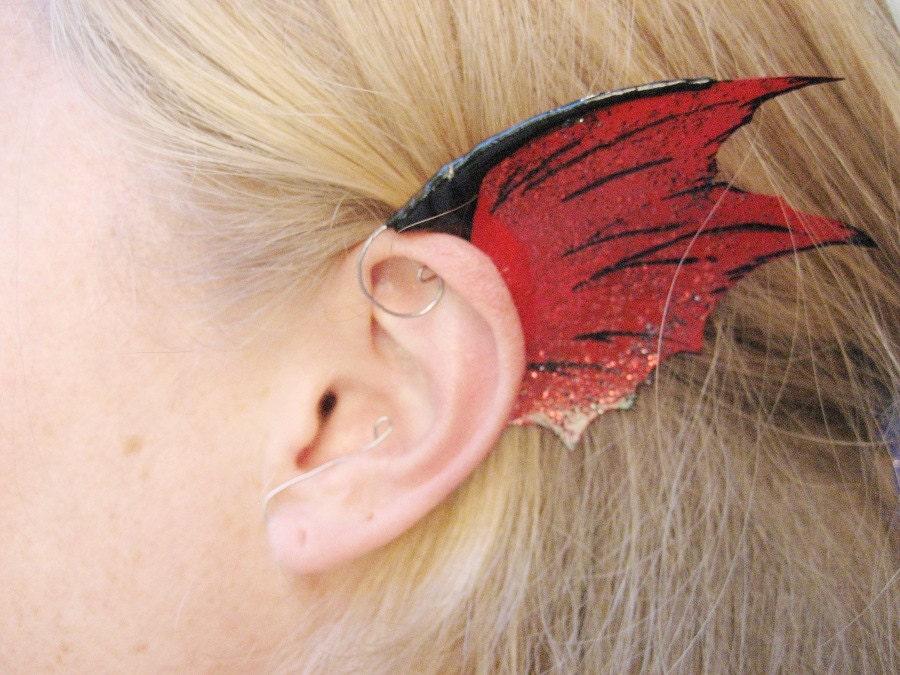 Mermaid Ear Fins Water Dragon Fin Ear Cuffs Custom Ear Wings