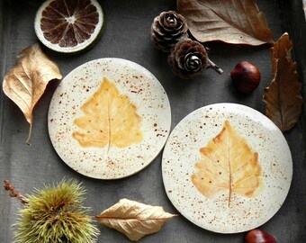 Ceramic Coasters Green and Yellow Animal Pattern Set of 2