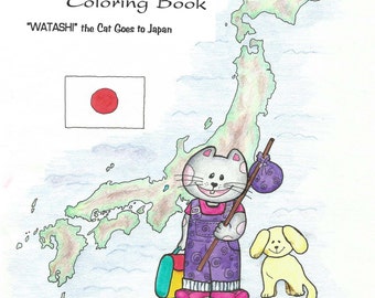 Cat coloring page | Etsy