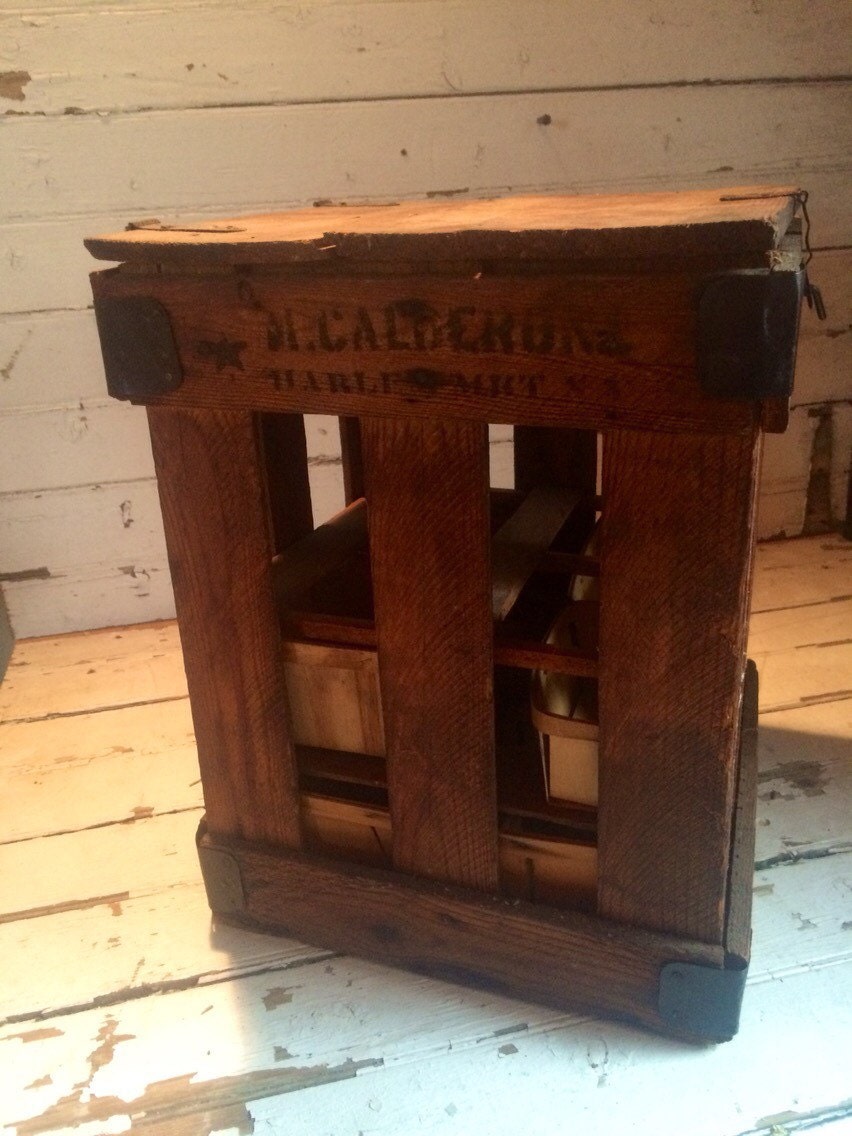 Antique fruit shipping crate- berry crate- fruit box- shipping crate ...
