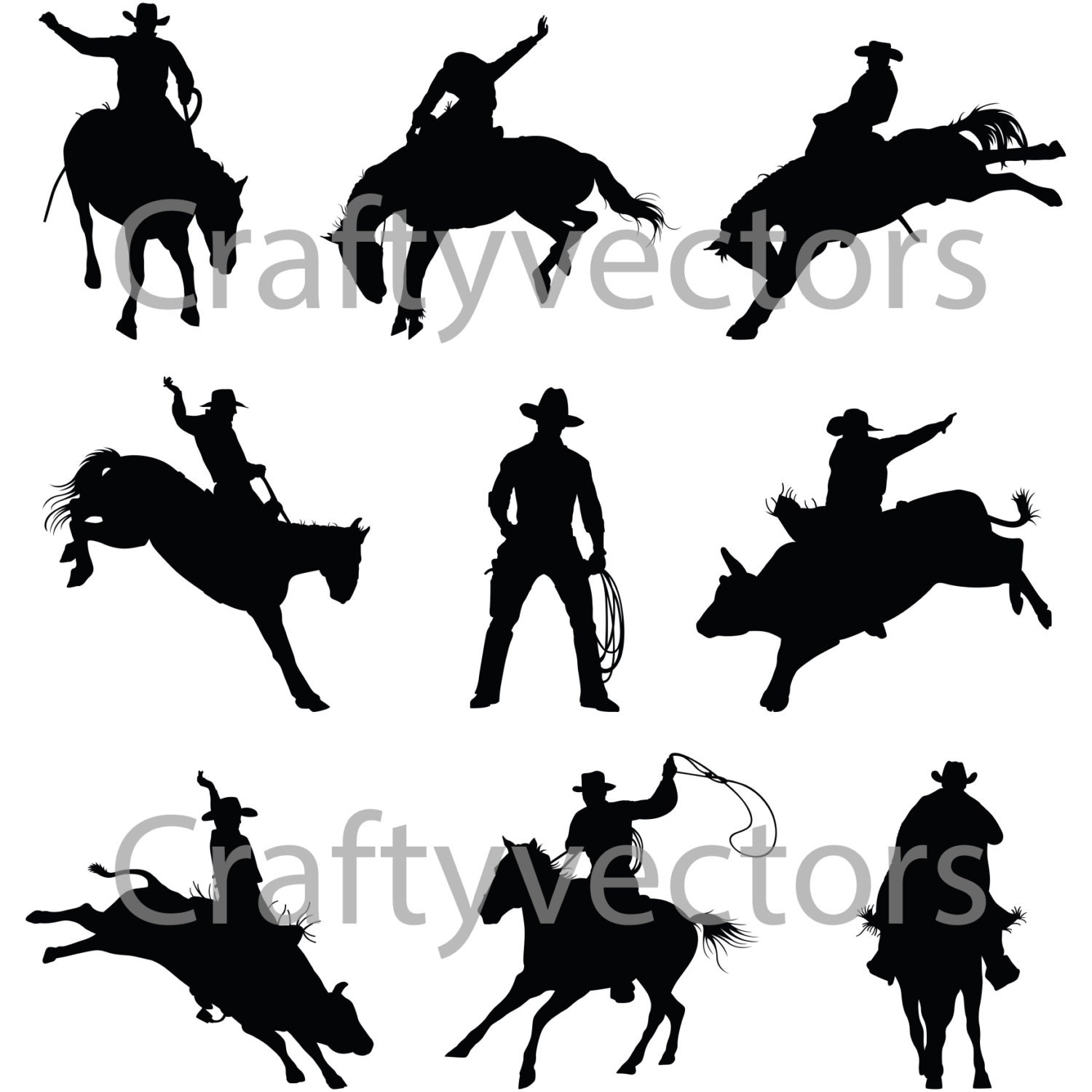 Rodeo Cowboy vector file