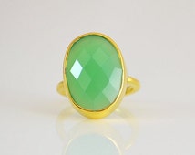 Unique chrysoprase ring related items | Etsy