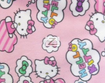 Kitty fleece fabric | Etsy