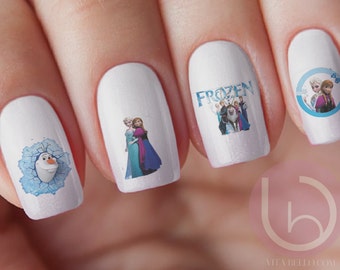Frozen nail decals | Etsy