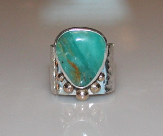 peruvian opal ring blue opal ring mixed metal peruvian