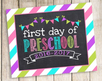 First or Last Day of School Chalkboard Poster by PrincessSnap