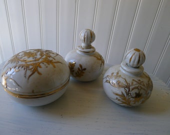 Porcelain powder jar | Etsy