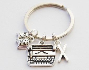 Typewriter key ring | Etsy