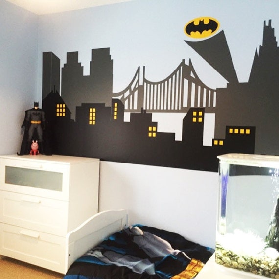Batman Gotham City Wall Decal Highest Quality Photographs