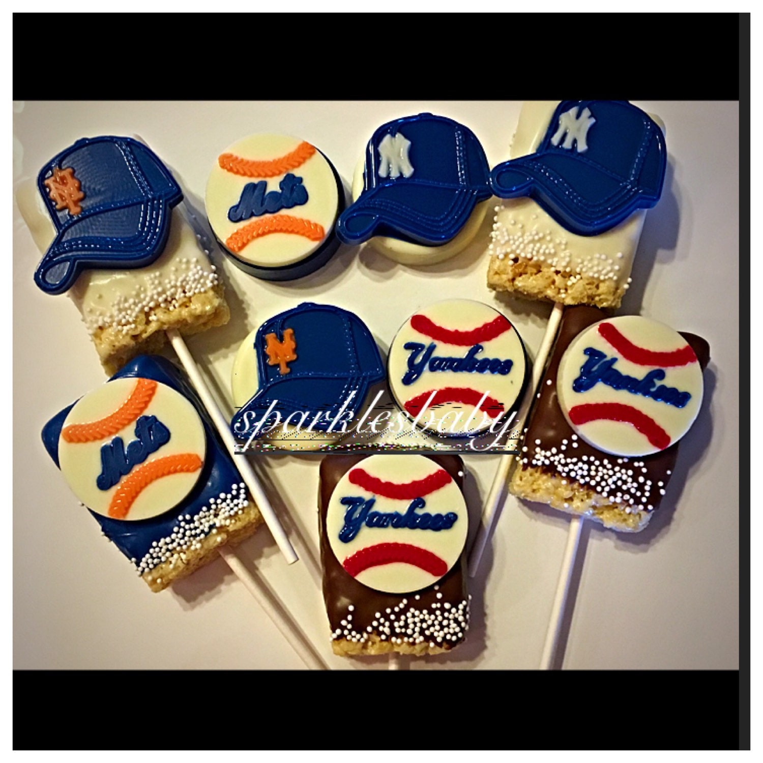 Baseball Team Chocolate covered oreos or Rice krispie treat