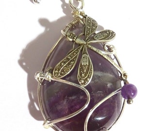 Unique amethyst necklace related items | Etsy