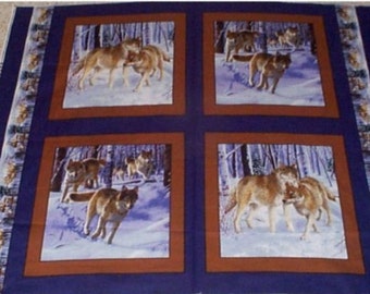 Unique wolf fabric panel related items | Etsy