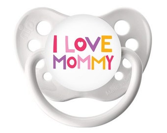 Mimi loves ME Pacifier Custom Pacifier by MomandBabyBoutique