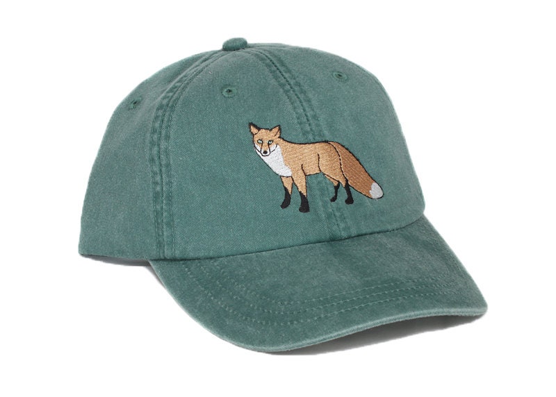 Fox embroidered hat baseball cap red fox cap fox hat dad
