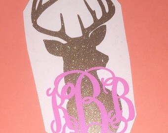 Deer antler monogram | Etsy