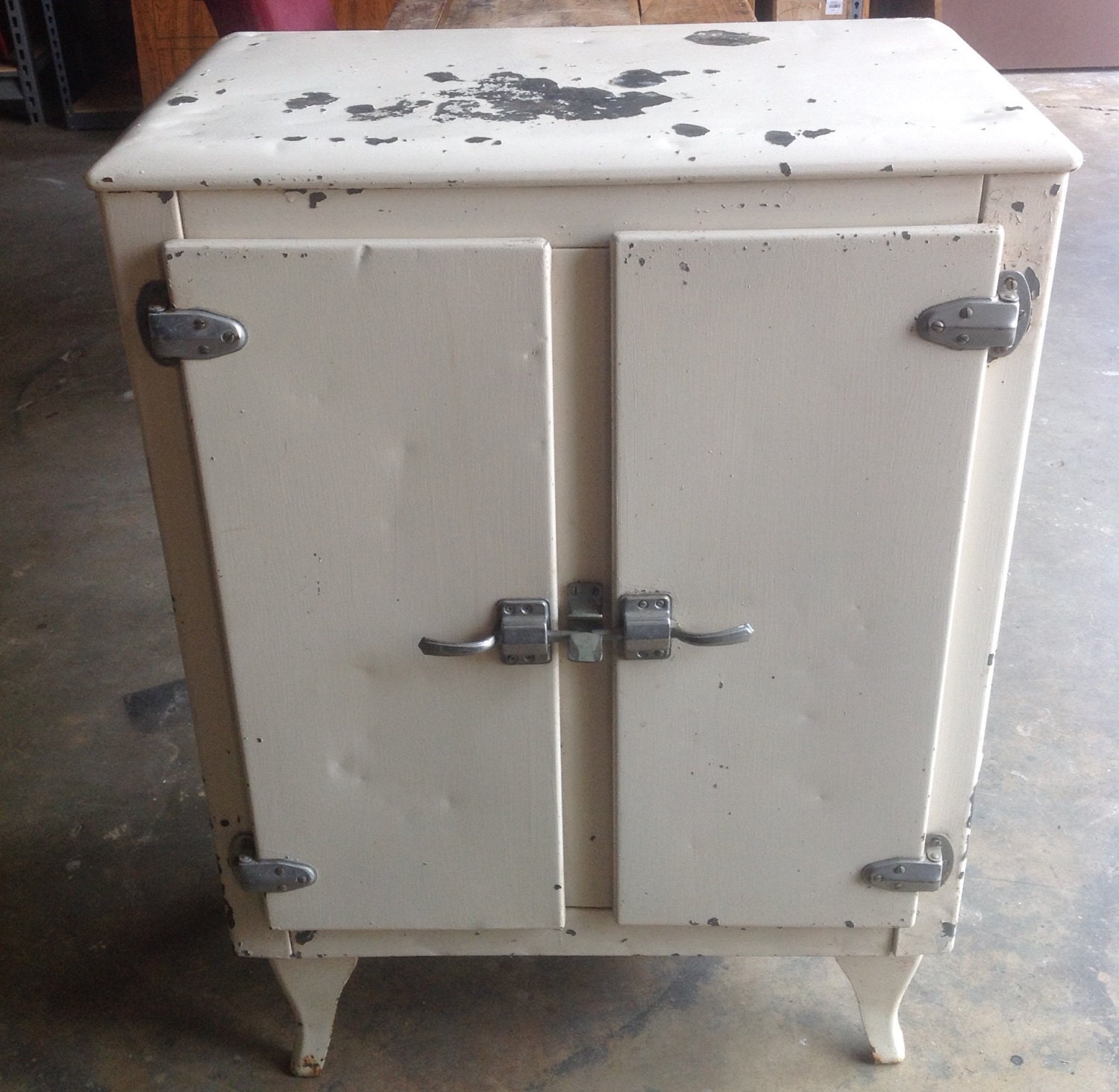 Vintage Industrial White Metal Ice Box – Haute Juice