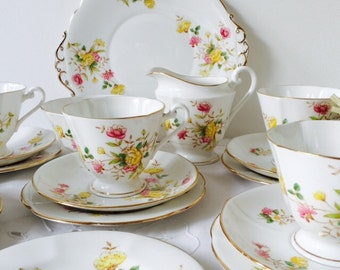 Yellow tea set | Etsy