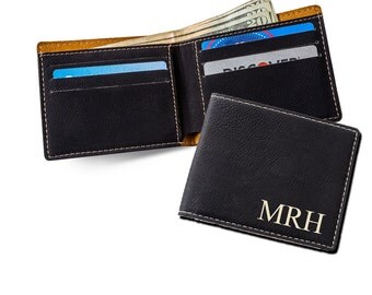 Unique monogrammed wallet related items | Etsy
