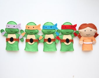 Turtle finger puppet | Etsy