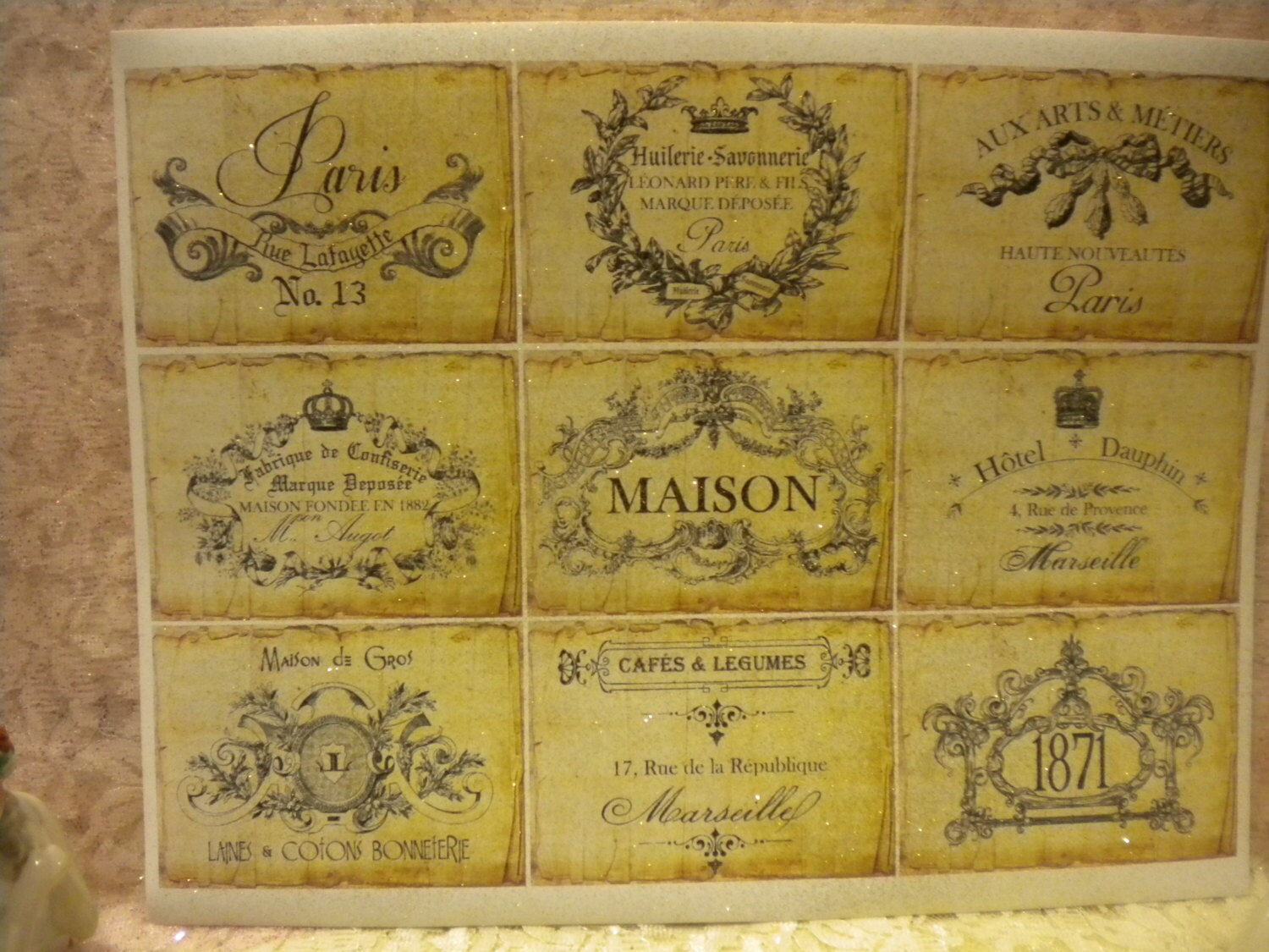 Vintage French / Paris Labels Stickers 9 images
