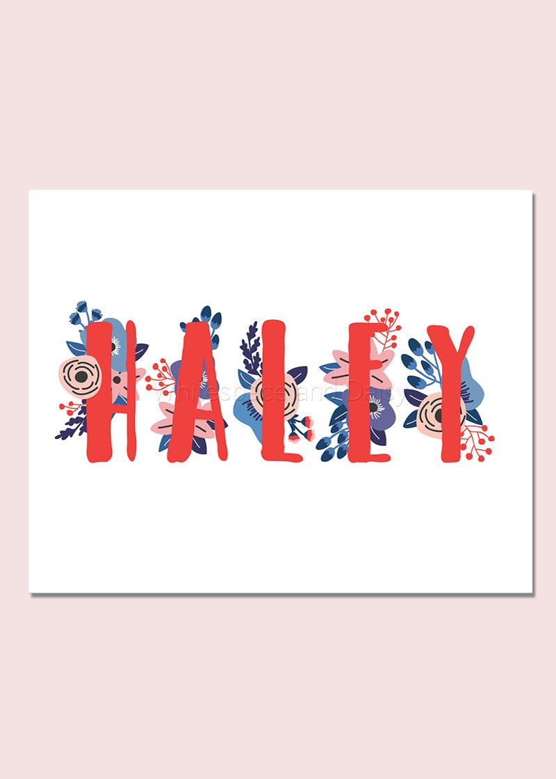 Haley Personalized Name Sign Baby Shower Decor Personalized