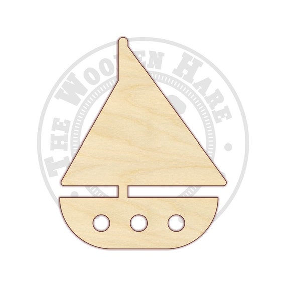 Sailboat Wood Cut Out 160115 Unfinished wood by TheWoodenHare