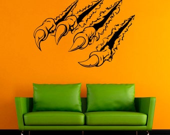 Claw mark sticker | Etsy