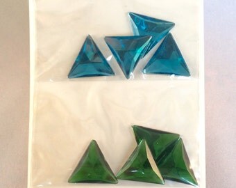 Blue triangle stone | Etsy