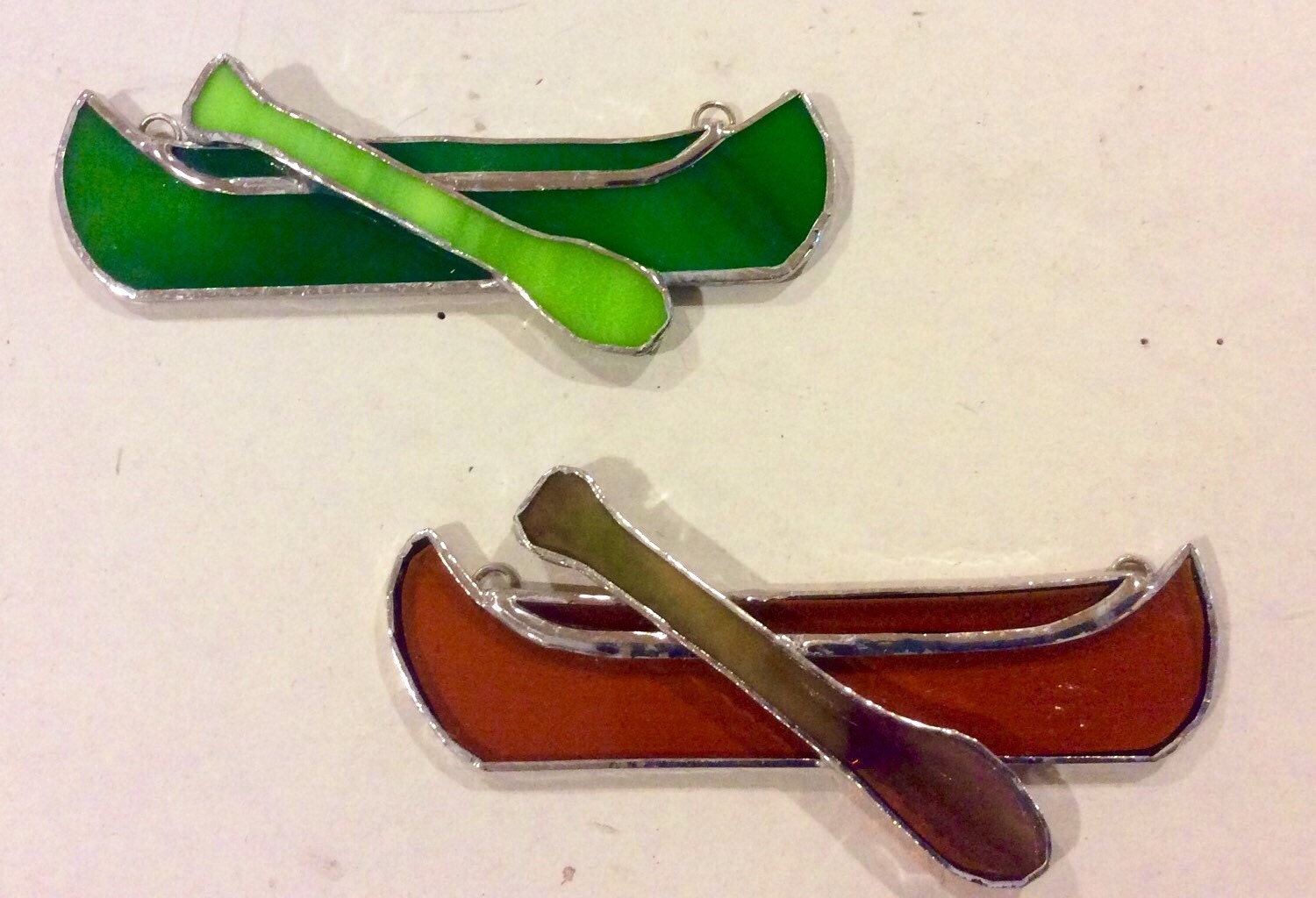 Stained Glass Canoe Available In Many Colors By Tristansartworks