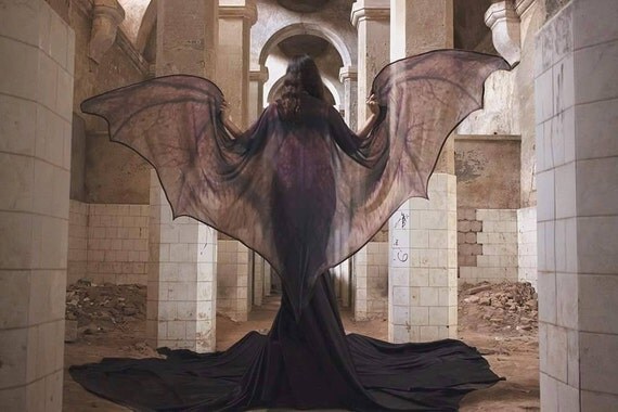 Bat wings dragon demon cape Halloween costume adult Fairy cape