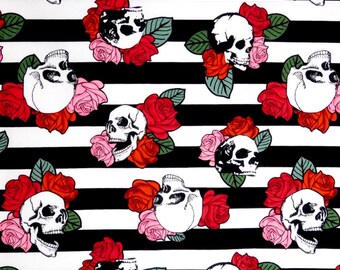 Fabric with skulls | Etsy