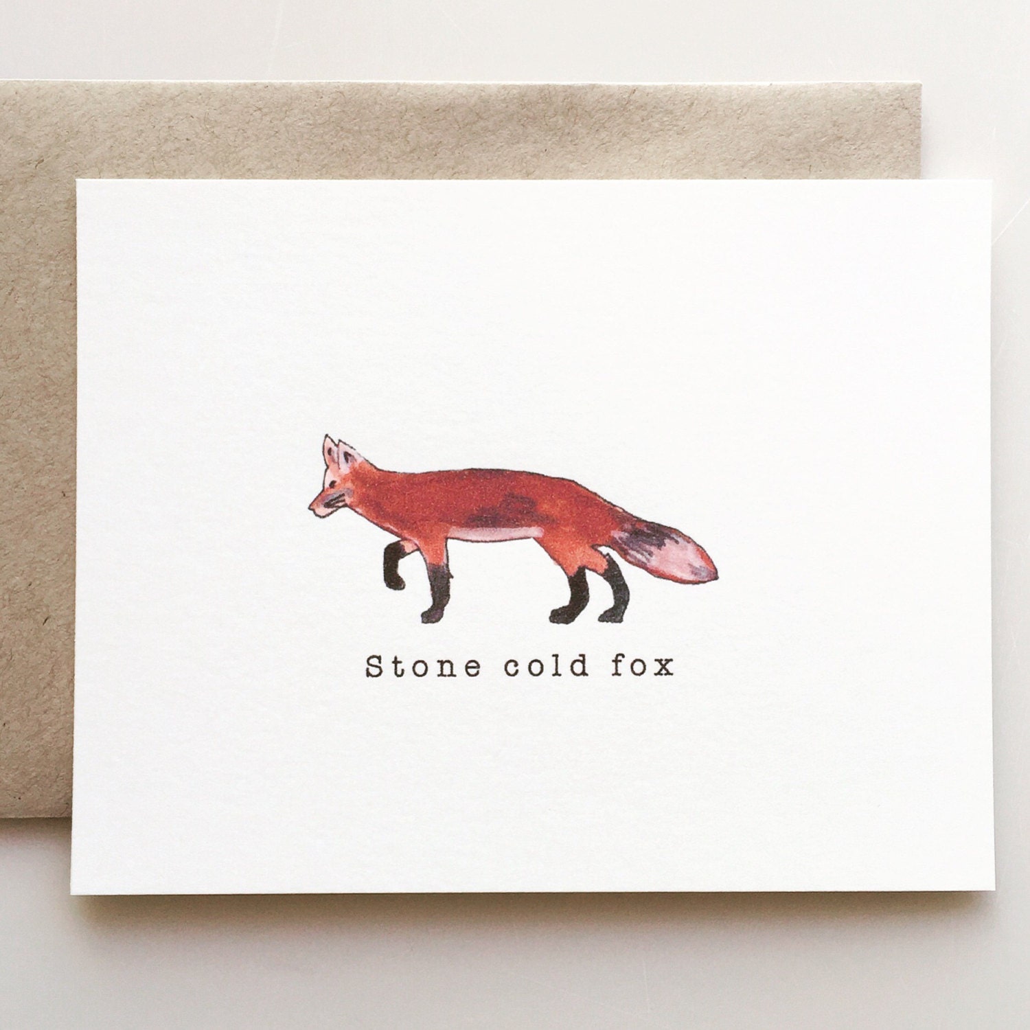 Stone Cold Fox Valentine's Day card love card fox