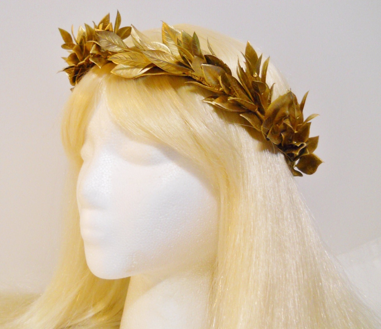 Gold Laurel Crown Wreath Greek Roman Goddess Mardi Gras