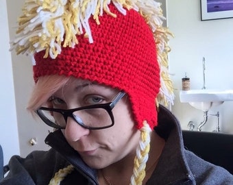 Rainbow Mohawk Hat PDF Crochet Pattern