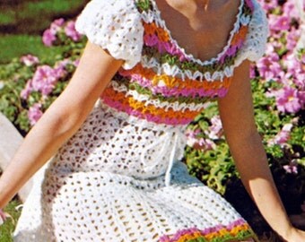 Crochet Pattern Vintage 70s Crochet Top Pattern by Liloumariposa