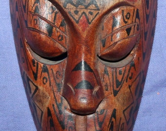 Wood carved mask | Etsy
