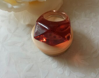 Items similar to Vintage plastic kid toy ring / Plastic transparent ...