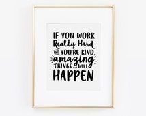 Unique work really hard related items | Etsy