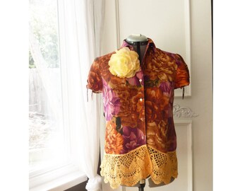 Upcycled blouse | Etsy