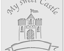 Popular items for castle wall stencil on Etsy