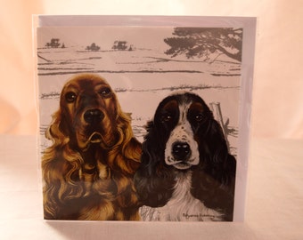 Cocker spaniel card | Etsy