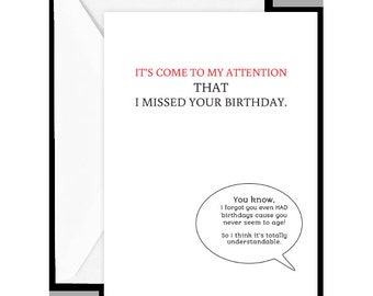Missed your birthday | Etsy