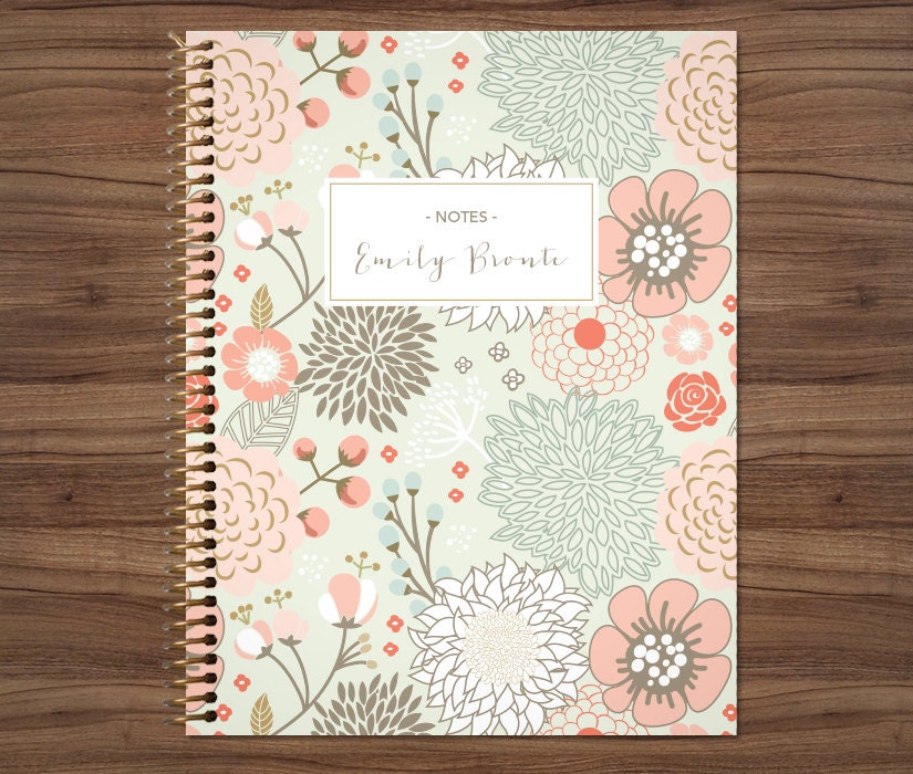 notebook journal custom / personalized lined notebook / blank