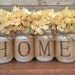 Country Home Decor Mason Jars With Burlap by CountryHomeandHeart