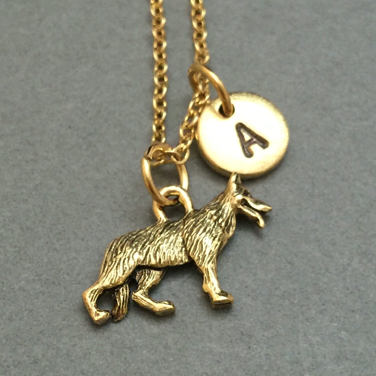 German shepherd necklace german shepherd charm animal