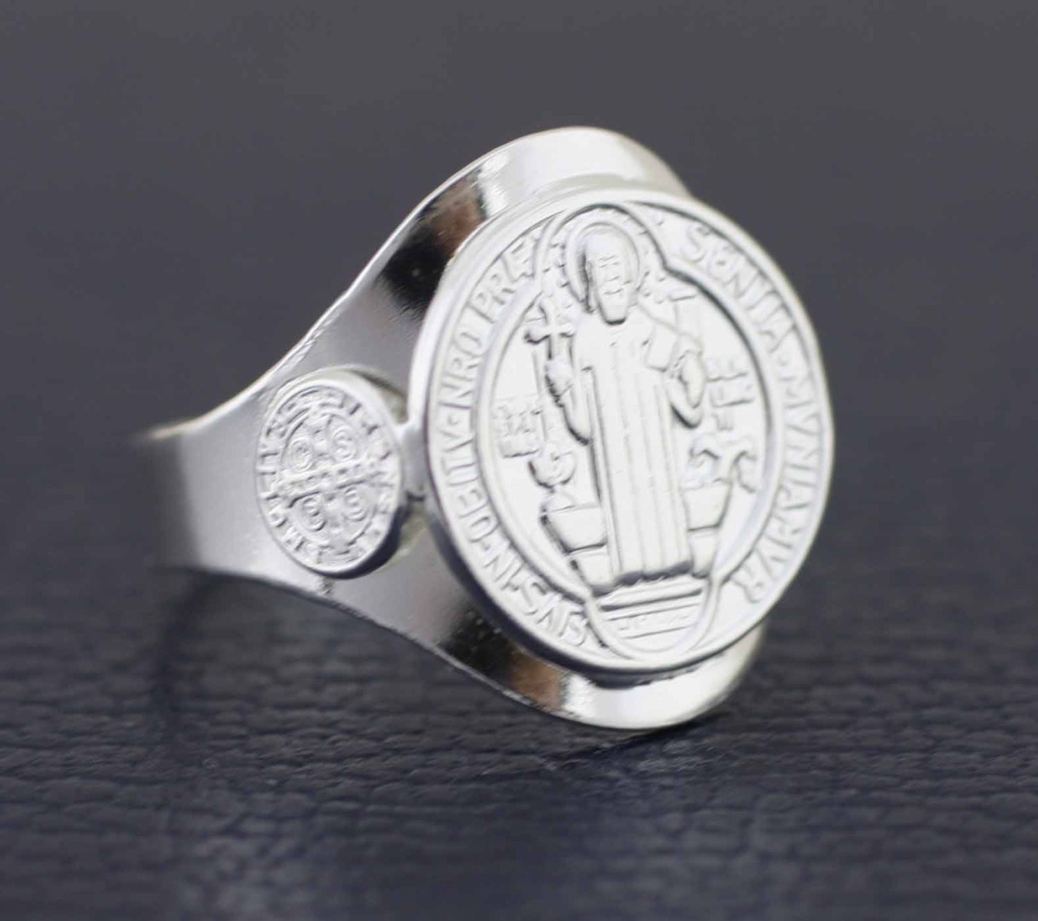 Sterling Silver Saint Benedict Ring Sterling Silver 925 San