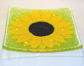 Sunflower plate | Etsy