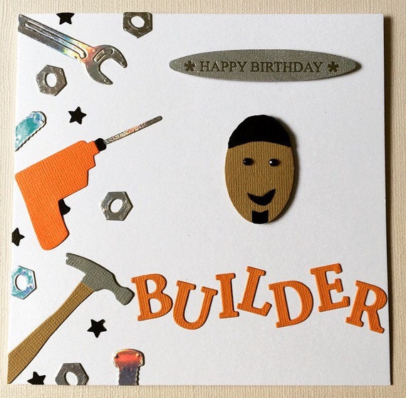 Happy Birthday Builder Best Builder Handmade by JjenesDesigns